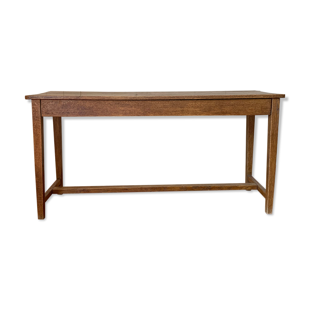 Table Console 2 tiroirs en chêne | Selency