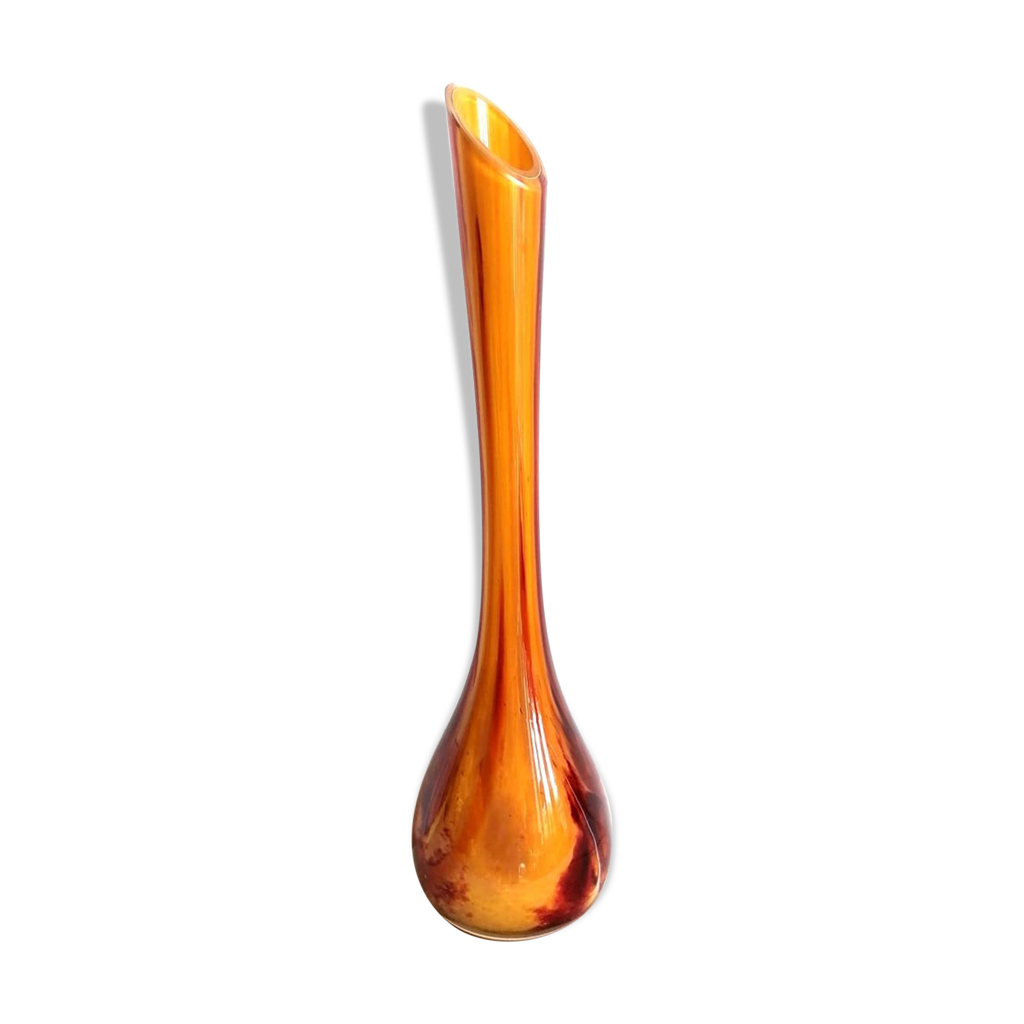 Vase verre marbré La Rochère, 1970 | Selency