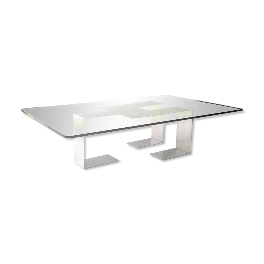 Table basse Jean Pierre Mesmin modèle Colina édition Bioject | Selency