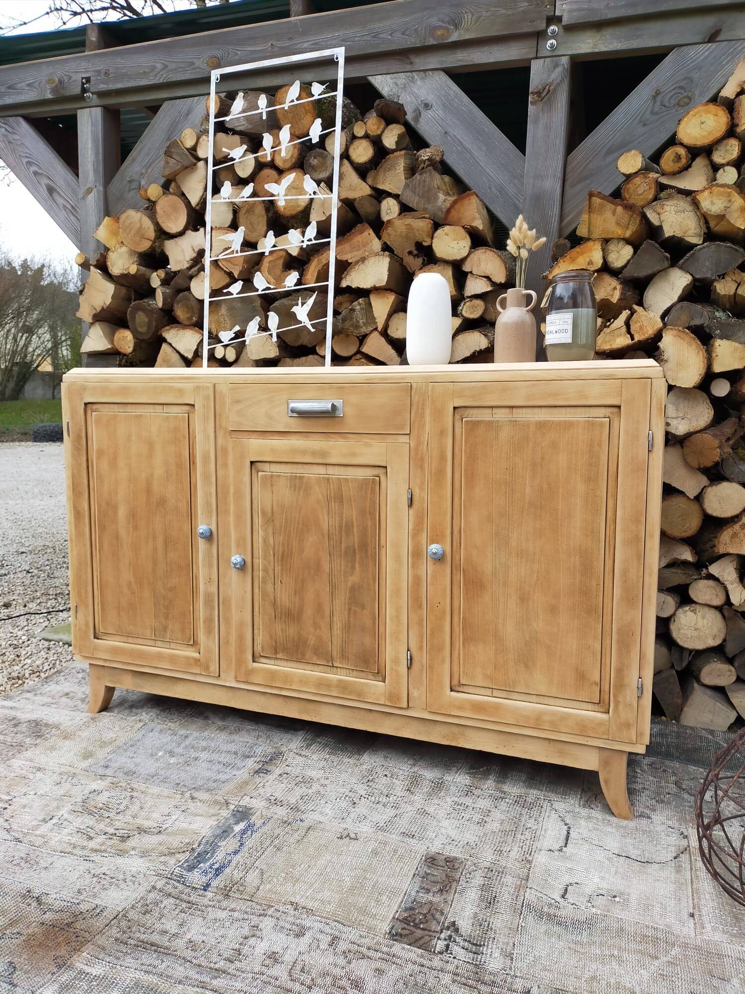 Solid beech sideboard | Selency