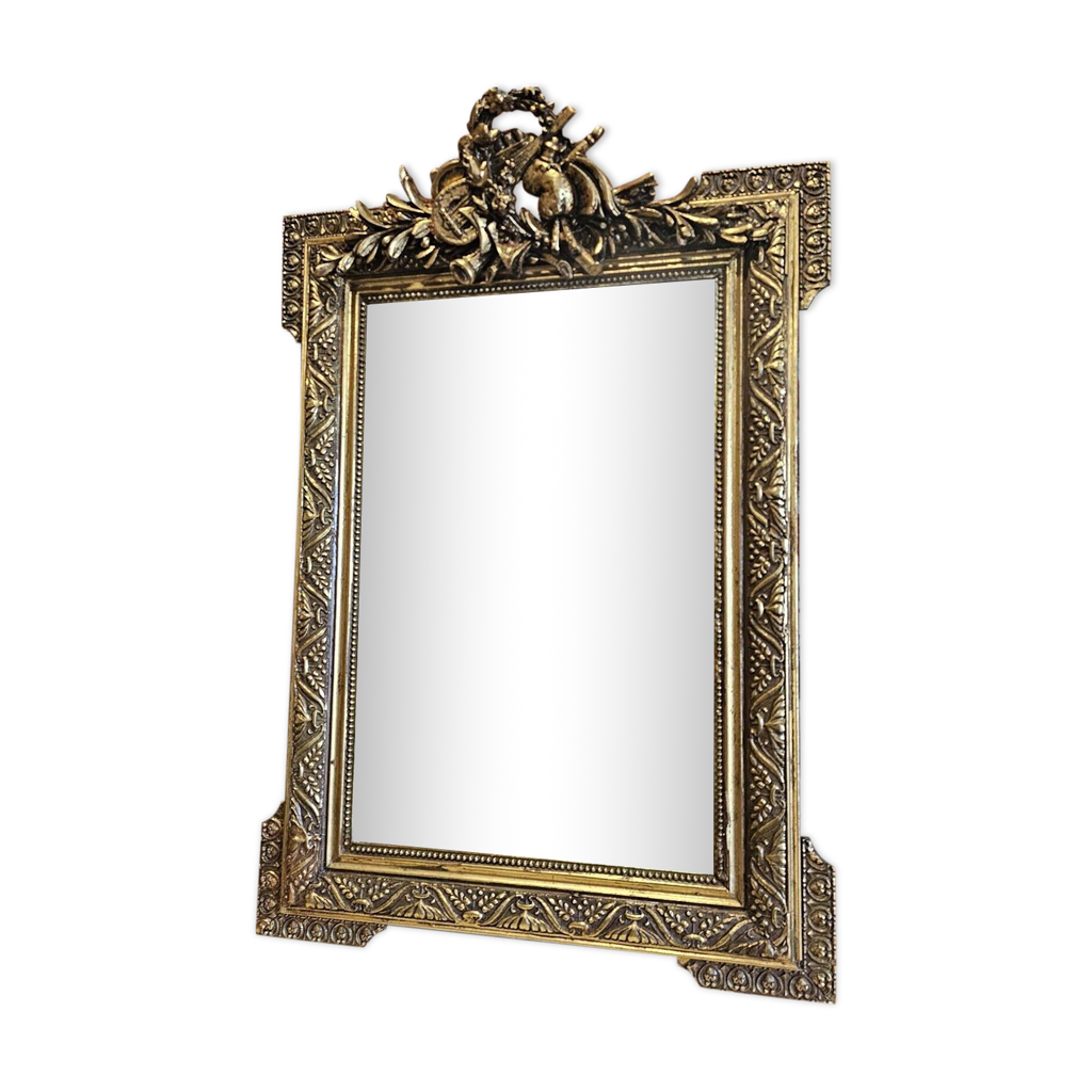 miroir doré avec des instruments de musique (petit modèle ) | Selency