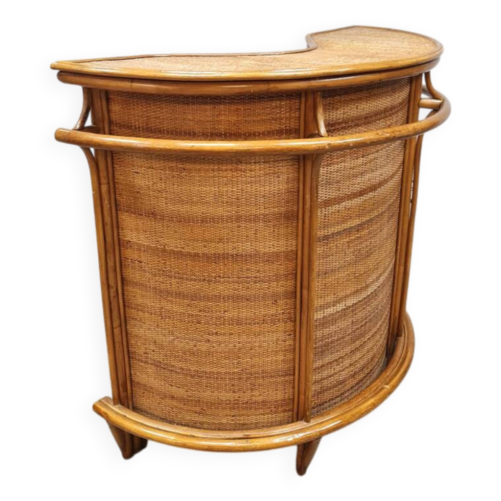 Bar Tiki en rotin et bambou, 1970 | Selency