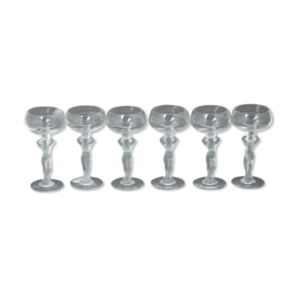 6 verres "vénus" cristal de Bayel | Selency