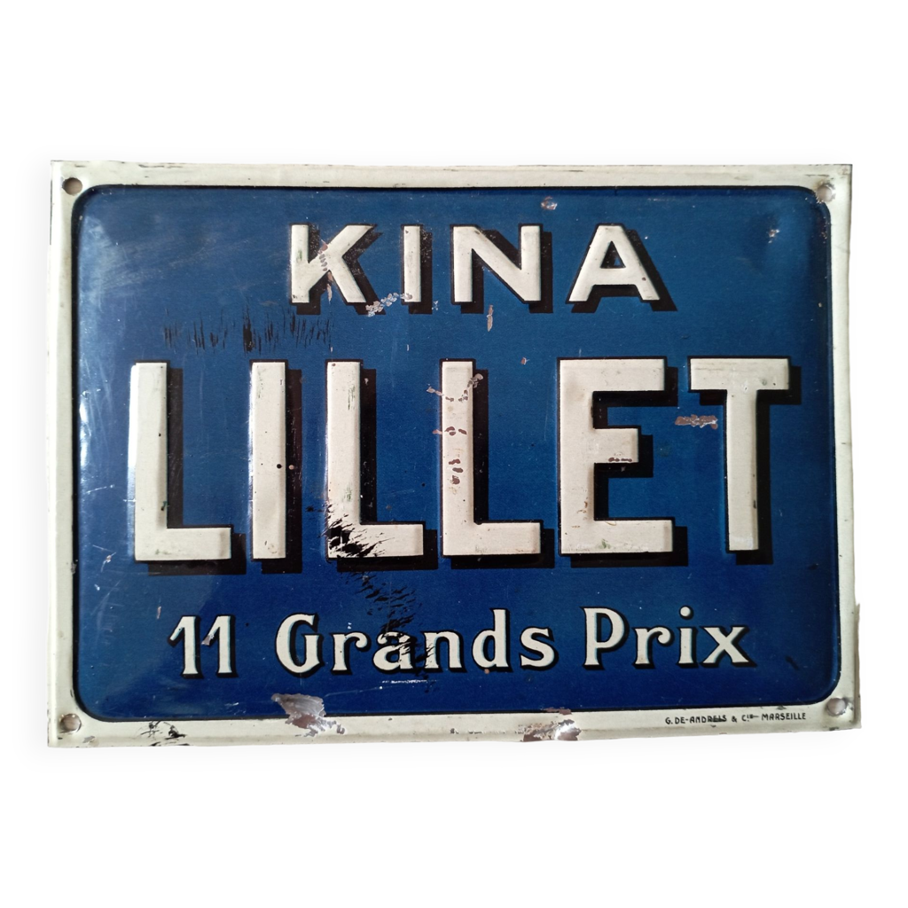 Plaque publicitaire Lillet ancienne | Selency