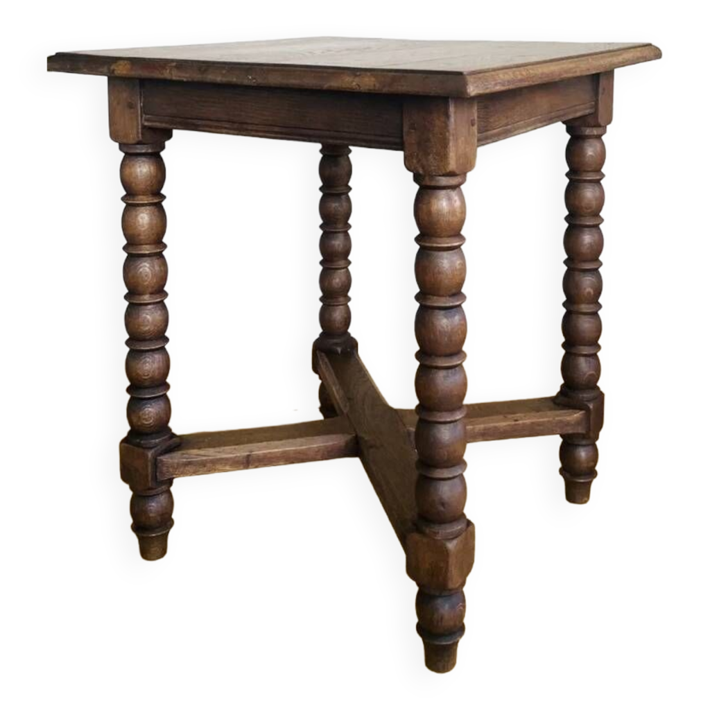 Tablette d’appoint en chêne massif, époque XXe | Selency