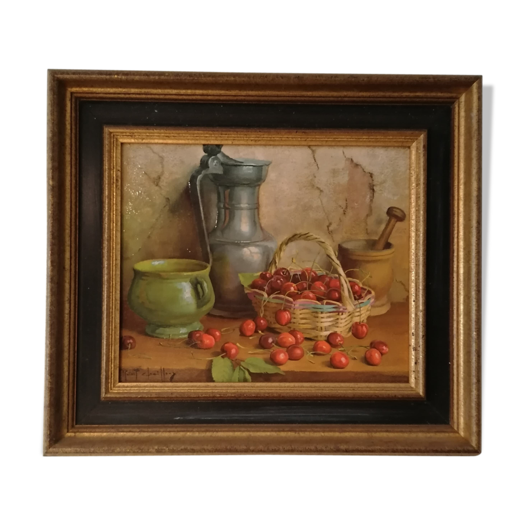 Tableau peinture nature morte de Robert Chailloux | Selency