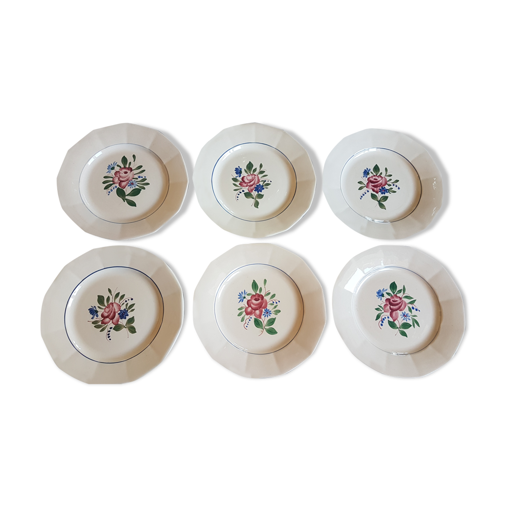 Service De 12 Assiettes En Faïence De Digoin Selency