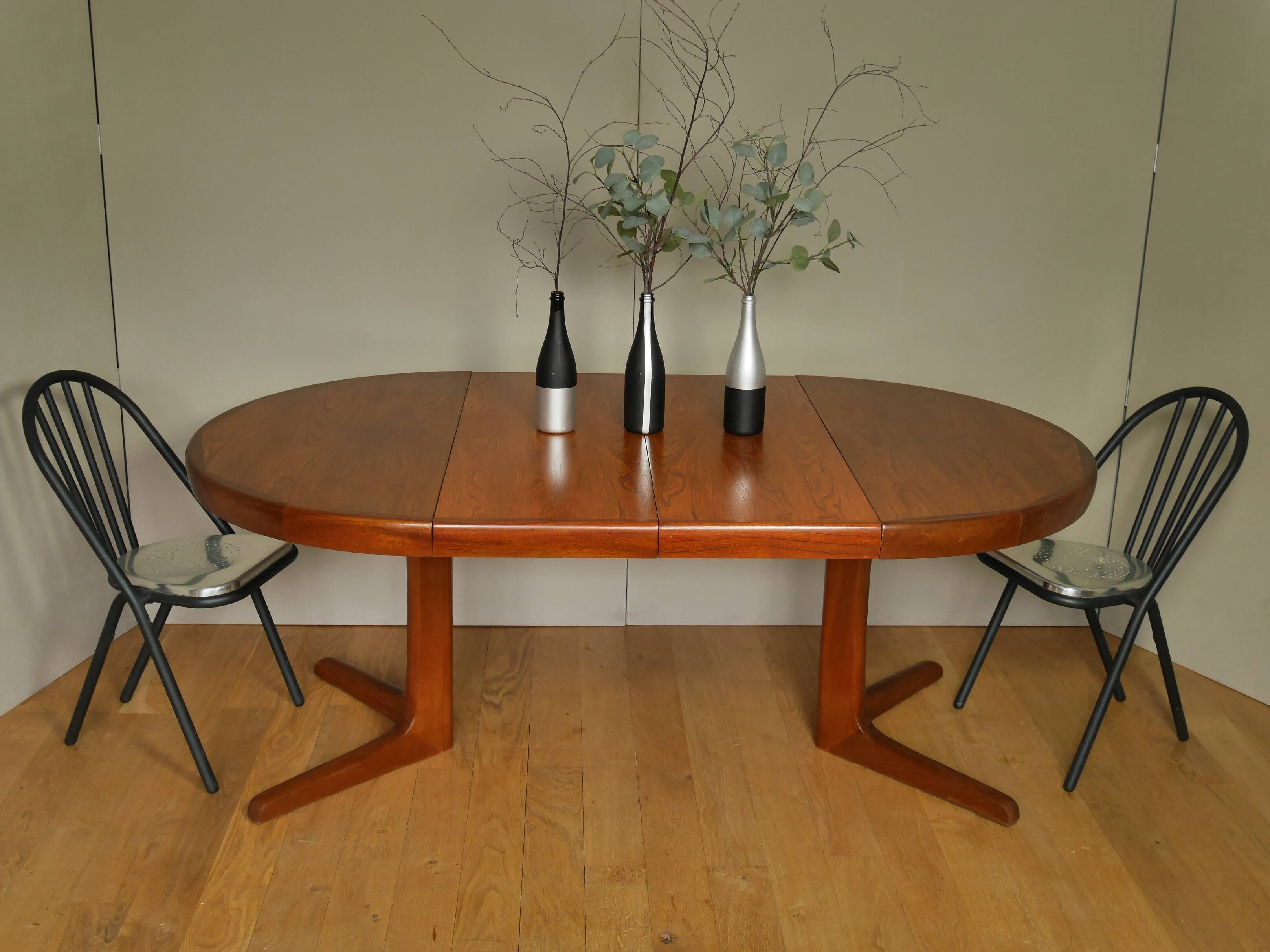 Table à rallonges Baumann en orme années 60 | Selency