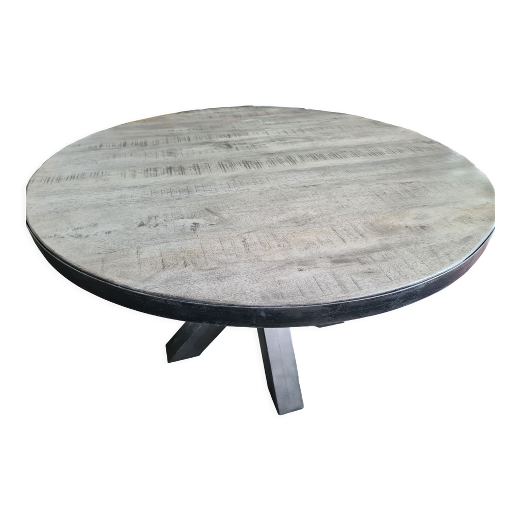 Table industrielle ronde | Selency