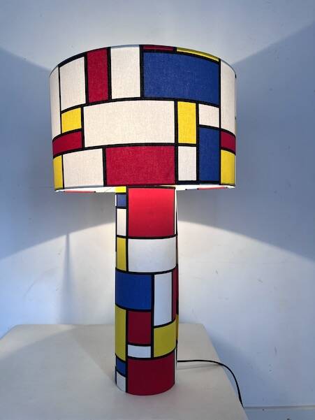 Mondrian themed table lamp | Selency