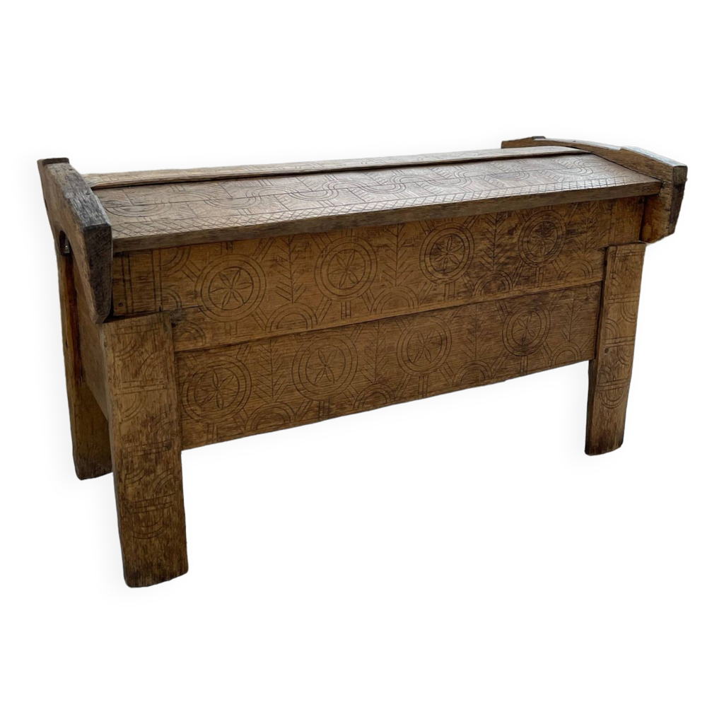 Coffre de berger Vosges 1900 art populaire | Selency