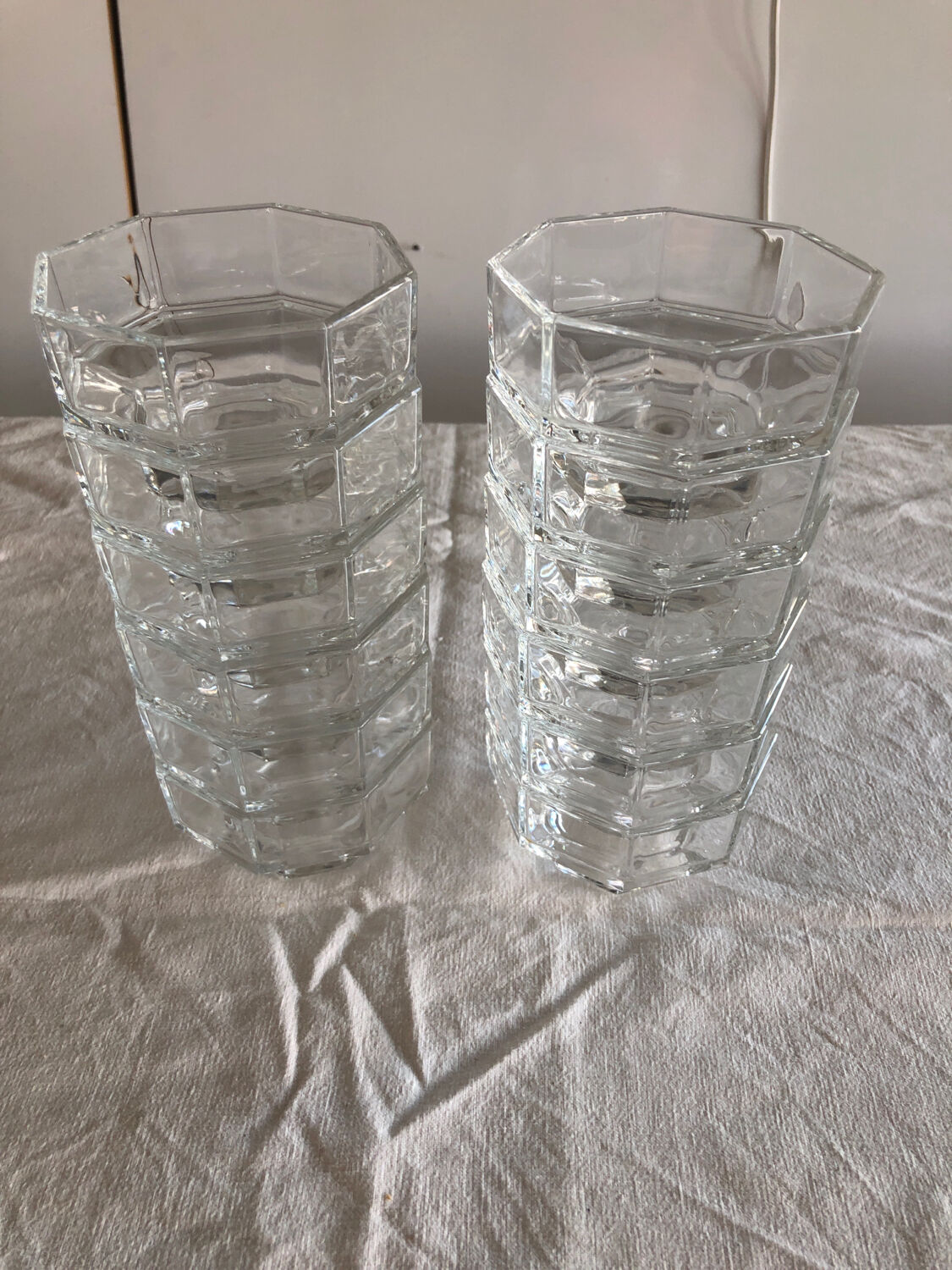 12 coupelles à fruits / desserts octogonales en verre Vintage | Selency