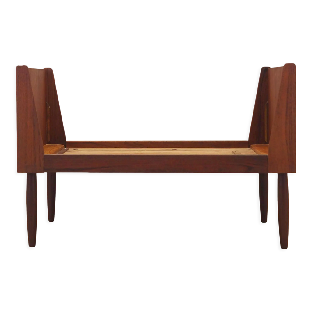 Lit en teck, design danois, années 1970, fabriqué au Danemark | Selency