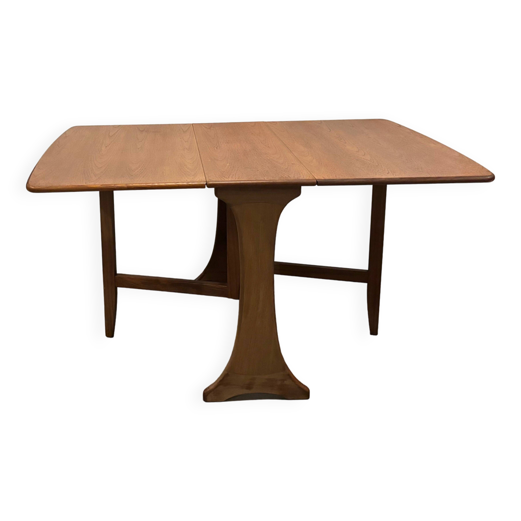 Table à manger scandinave pliante en teck | Selency