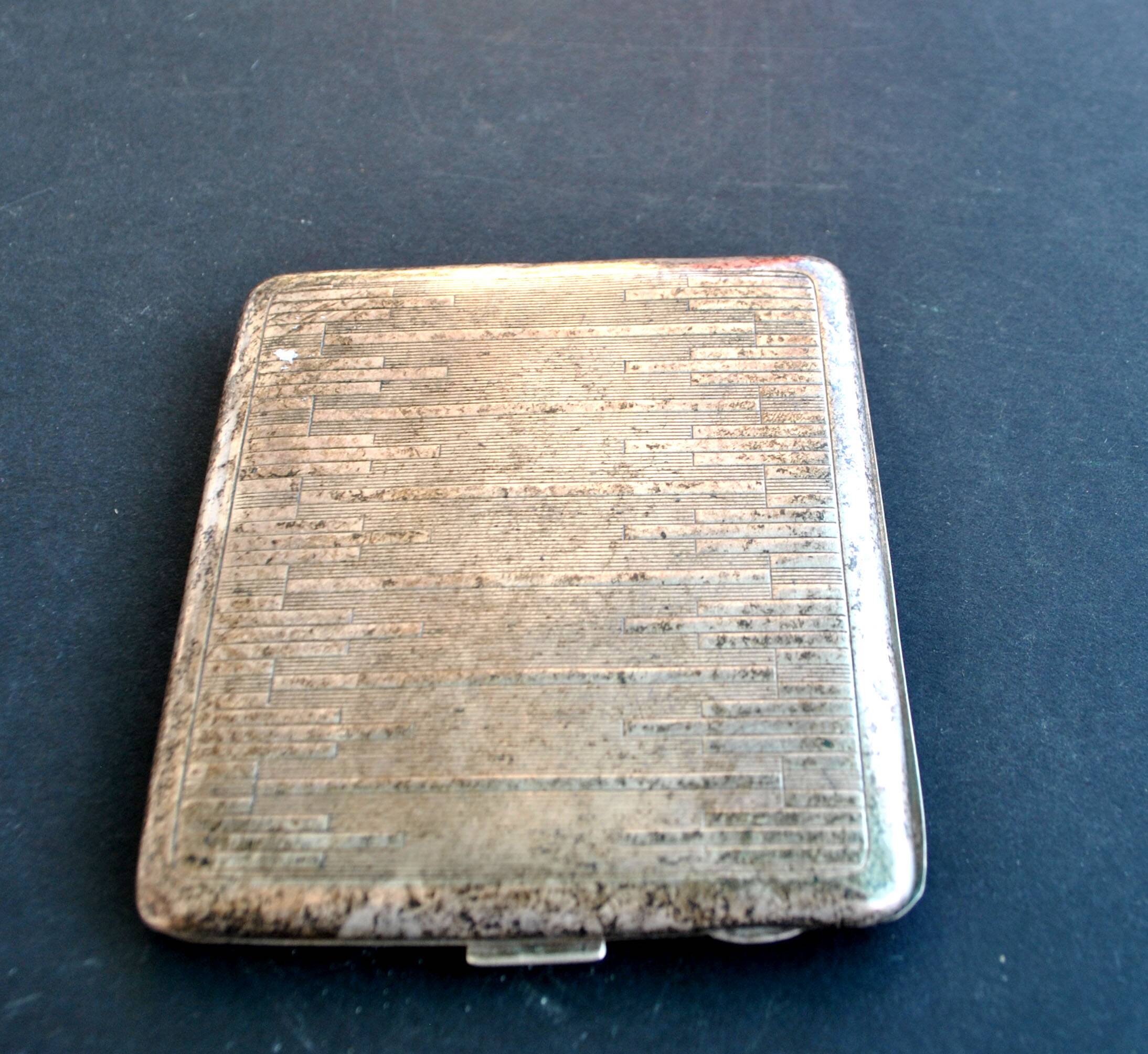 Boite étui à cigarette Art Déco en Argent Massif poinçon Minerve Porte ...