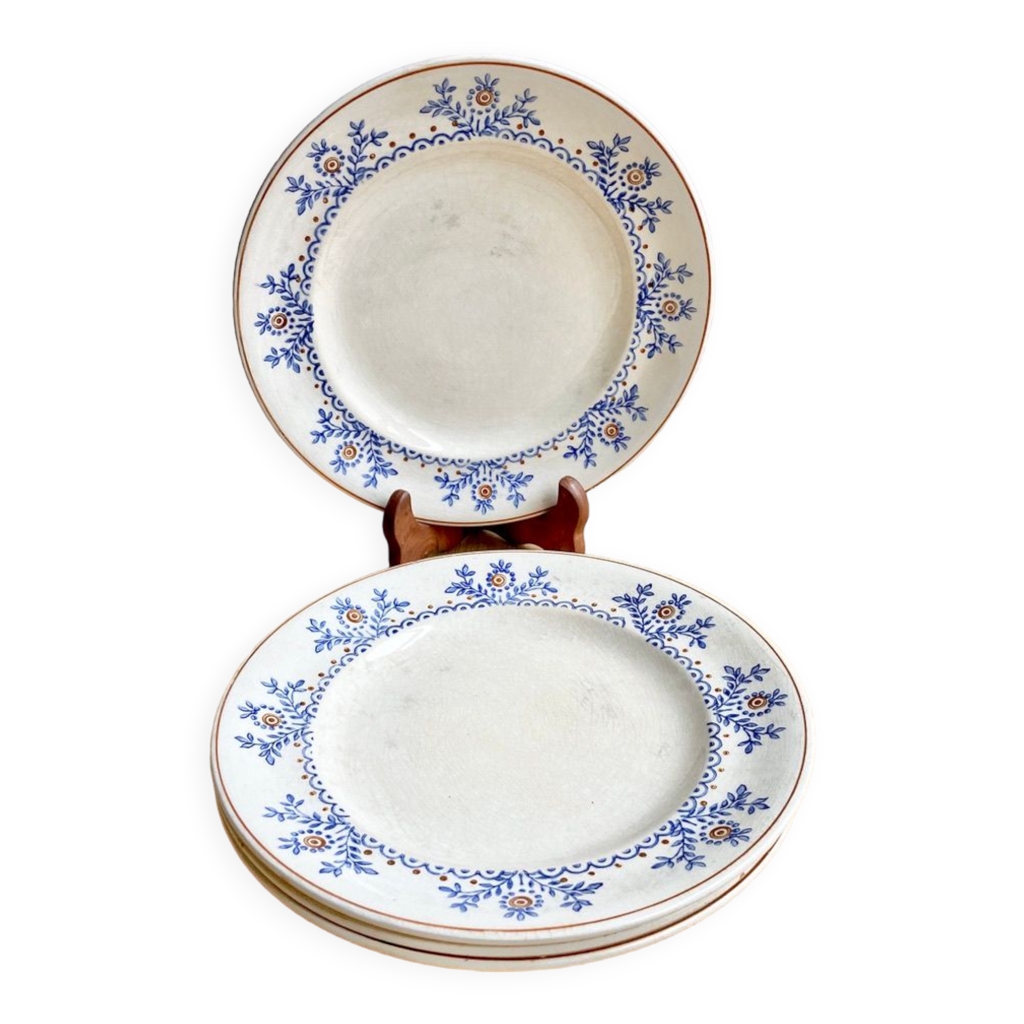 4 assiettes plates Longwy | Selency