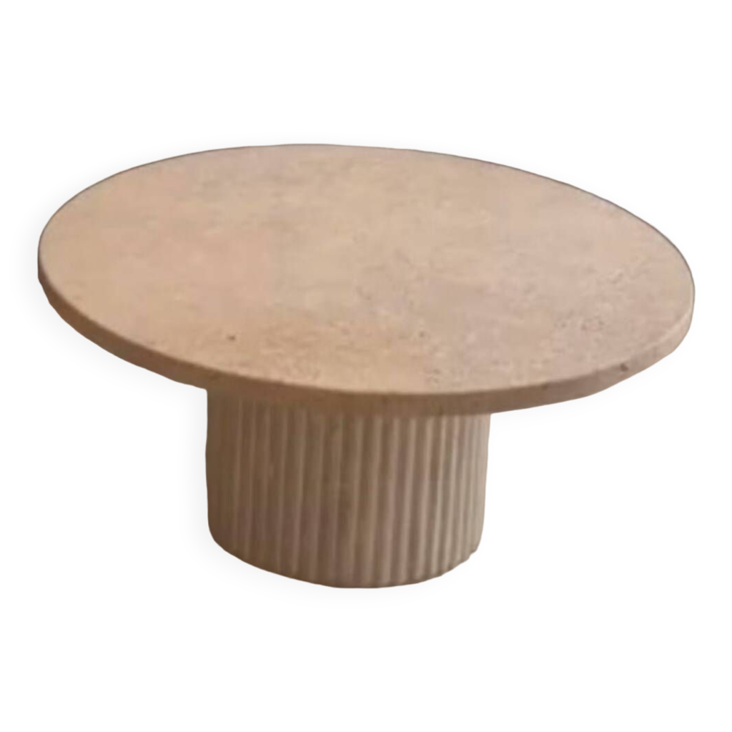 Table basse en travertin, table en pierre | Selency