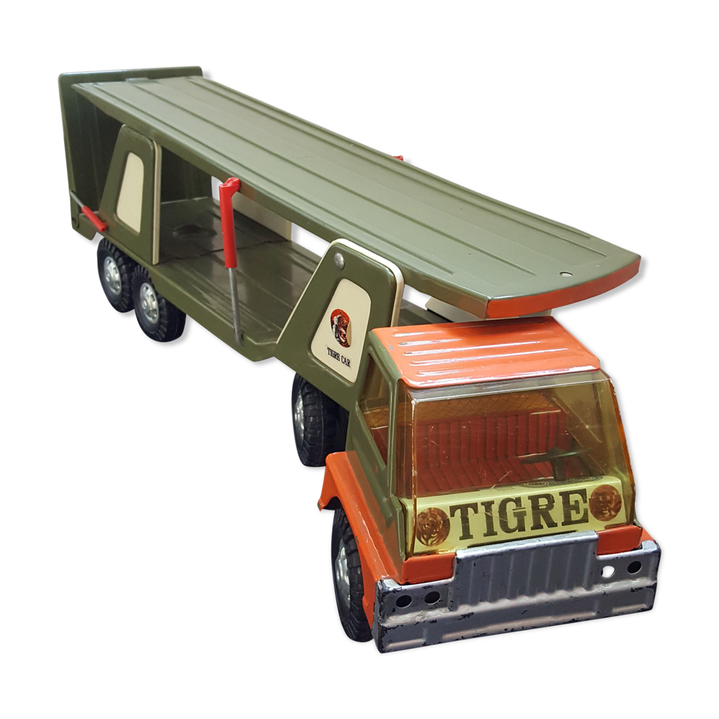 Camion porteur en métal années 70 tigre car gozan made in spain | Selency