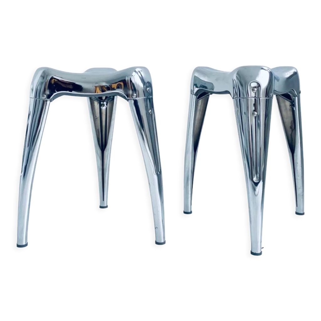 Paire de tabourets "Wisdom Tooth" de Yasu Sasamoto pour Dulton, 1980's ...