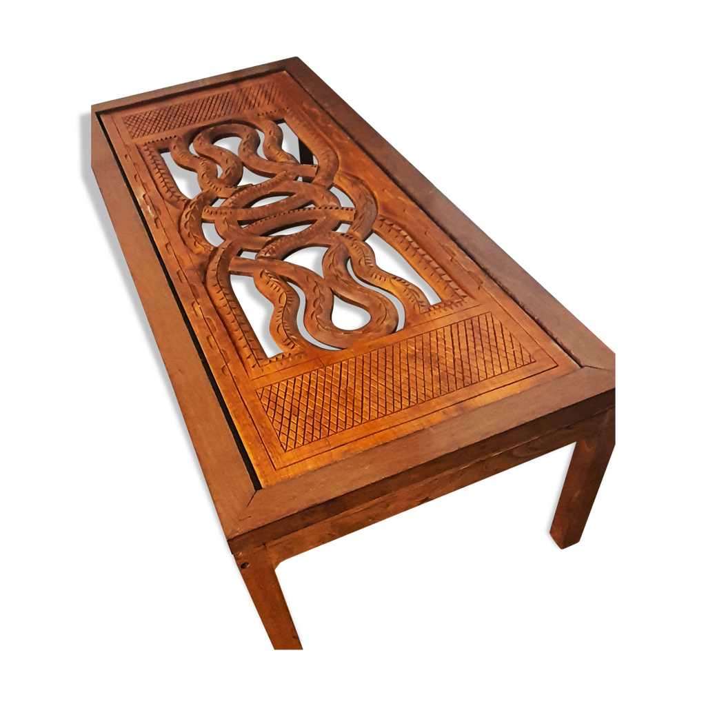 Table basse bois exotique modele unique | Selency