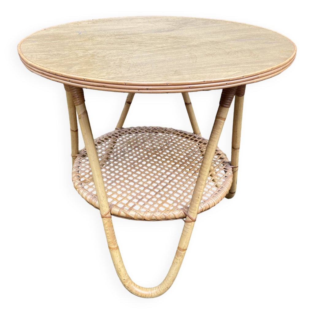 Table basse en rotin | Selency