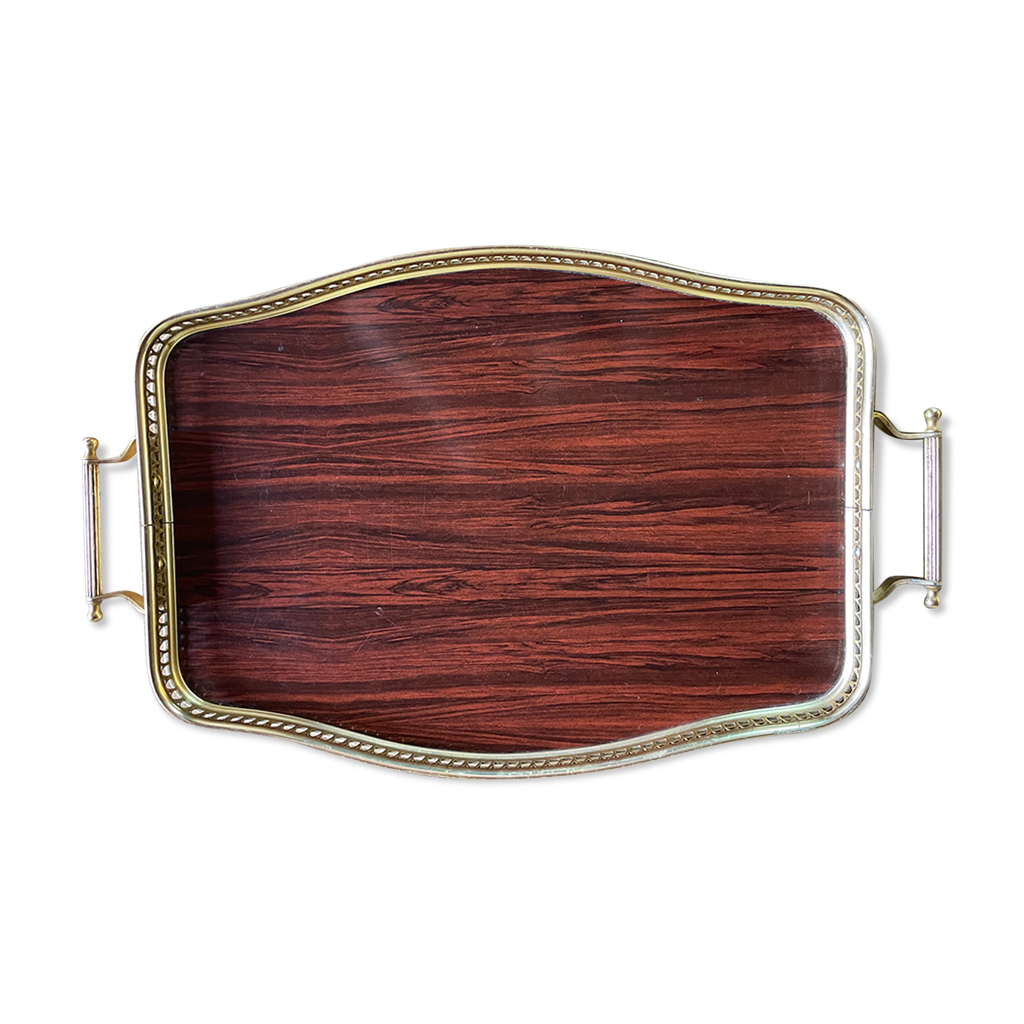 Plateau anglais laiton et formica | Selency