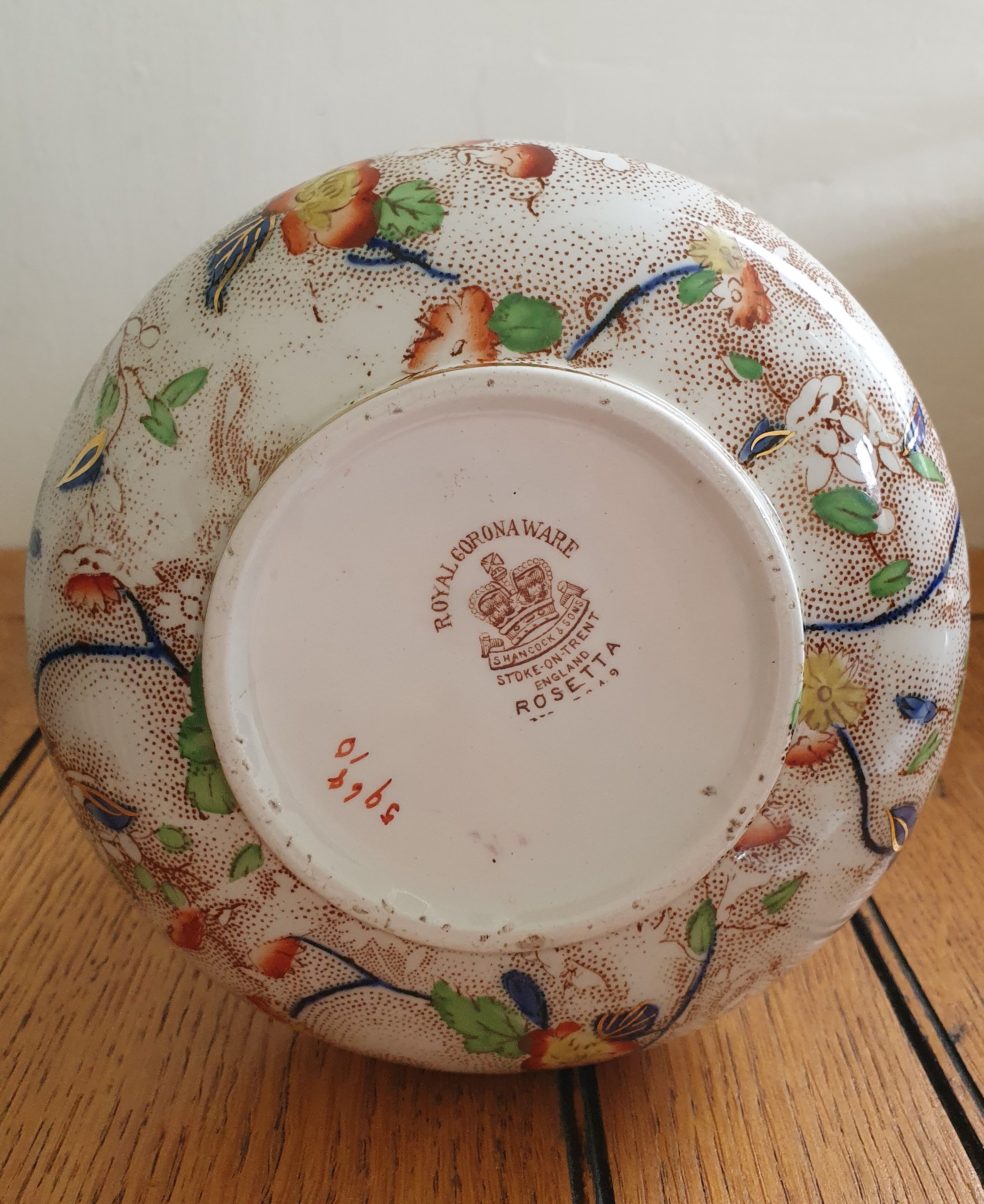 Vase avec décor Chintz fabriqué en Angleterre, Vintage Royal Corona ...