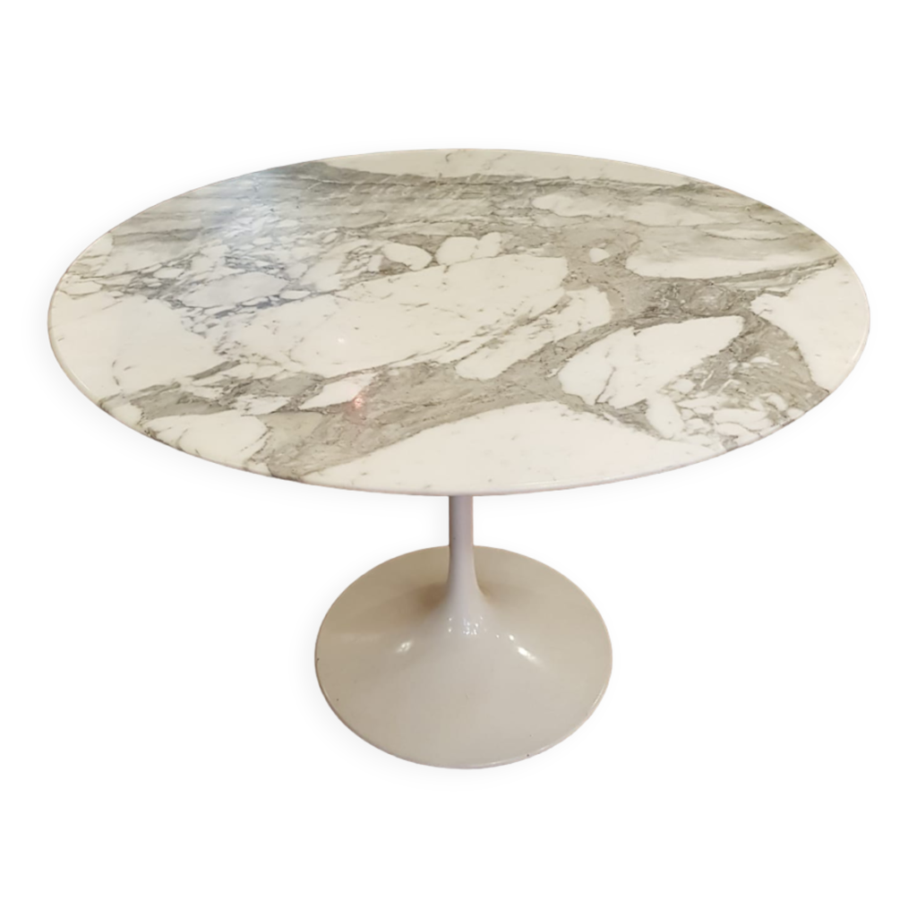 Table ronde tulipe en marbre d'eero saarinen | Selency