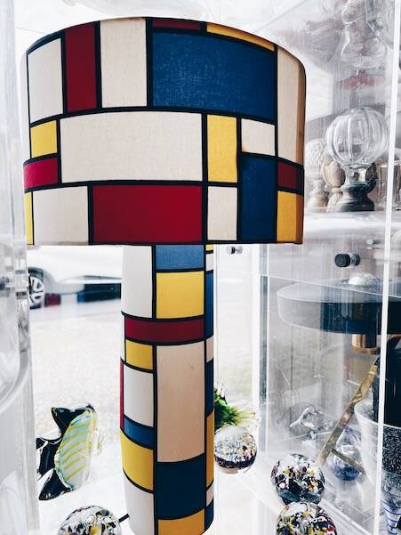 Lampe à poser thème Mondrian | Selency