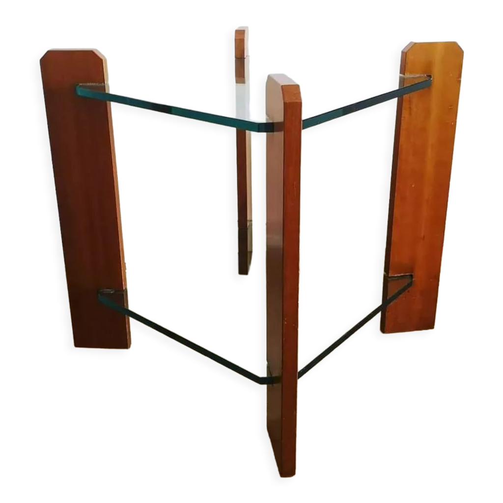 Table d'appoint double plateau en verre | Selency