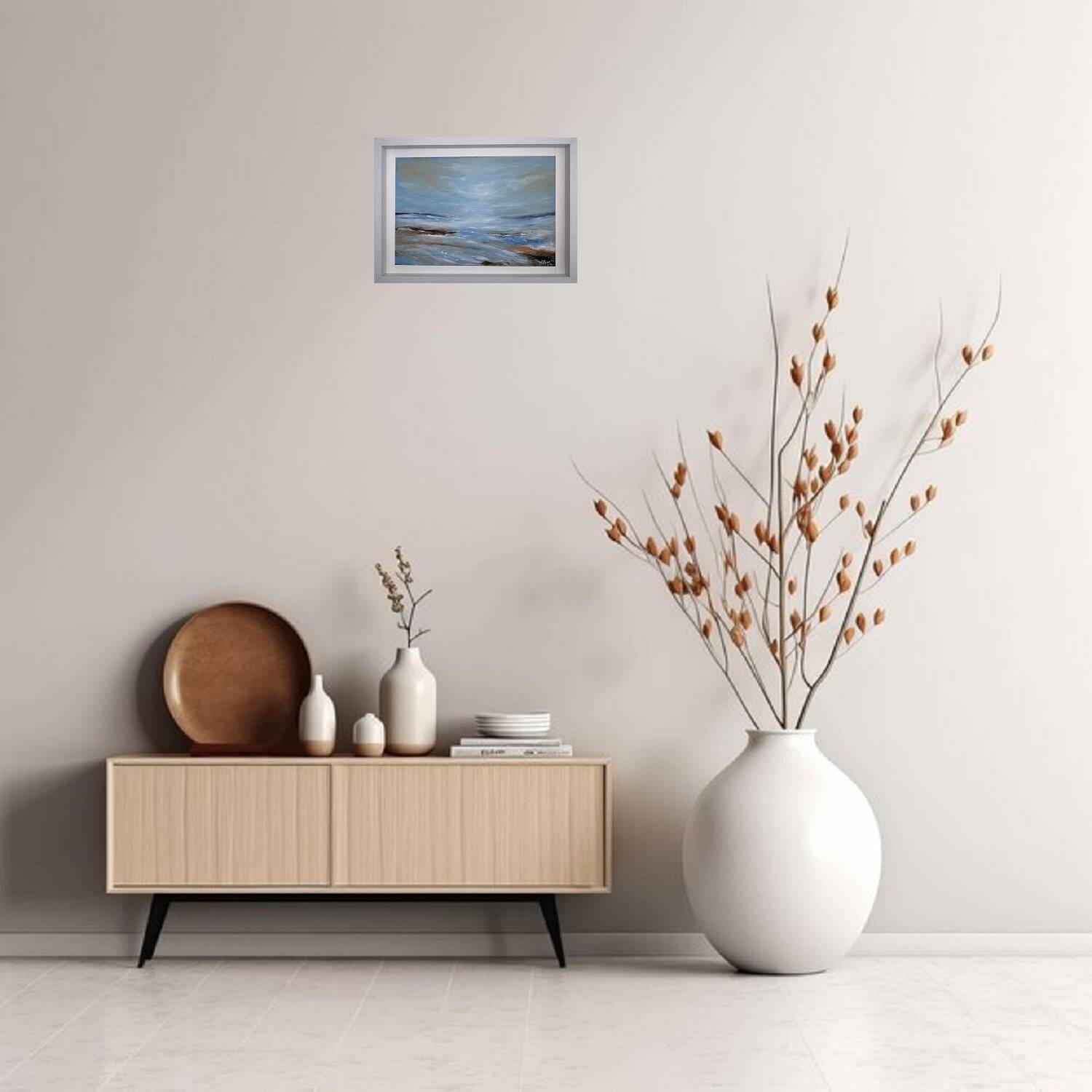 Tableau paysage marin abstrait, original signé et livré avec son ...
