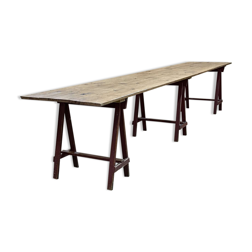 Table de guinguette des années 1930 en sapin | Selency