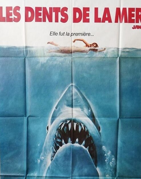 very rare original preventive poster of 1975 jaws jaws 120x160 cm ...
