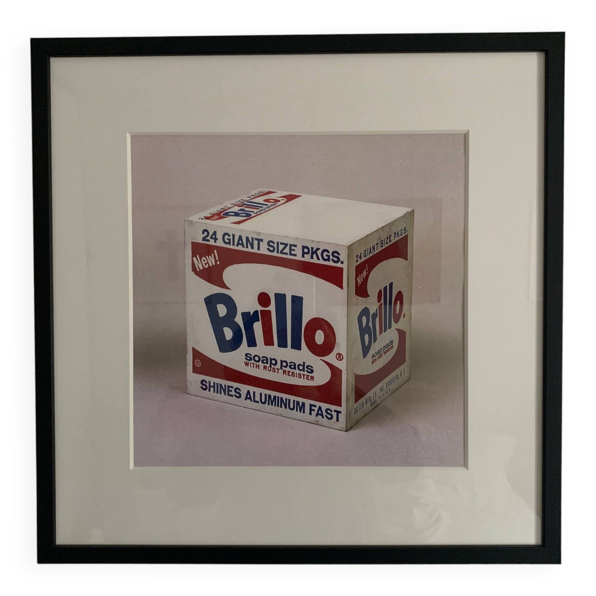 Affiche pop art original vintage réédition d’andy warhol « brillo box ...