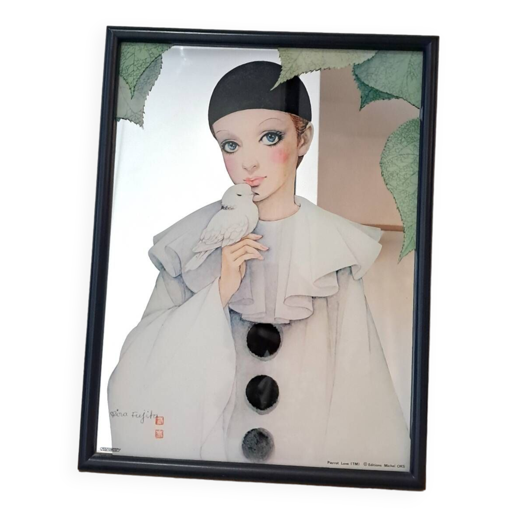 Miroir mural Pierrot love ancien | Selency