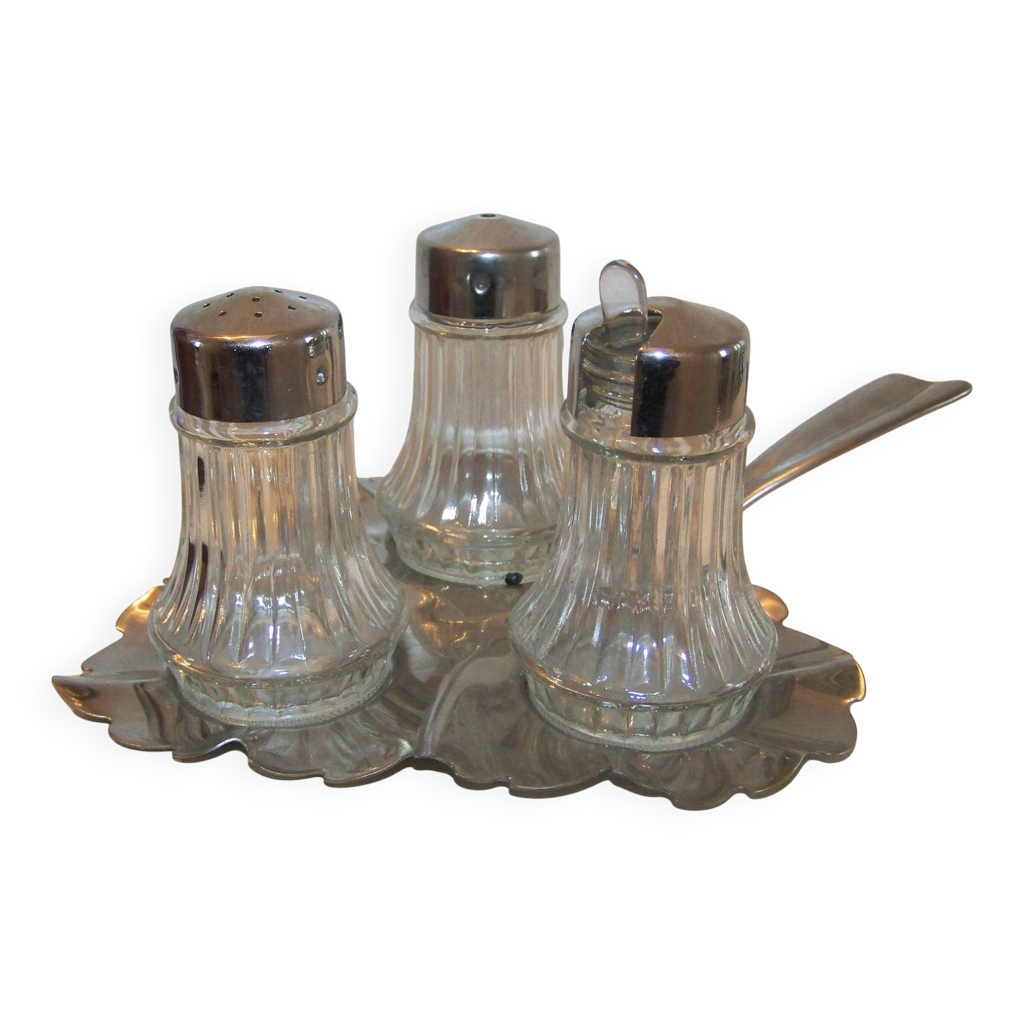 Salt pepper mustard set | Selency