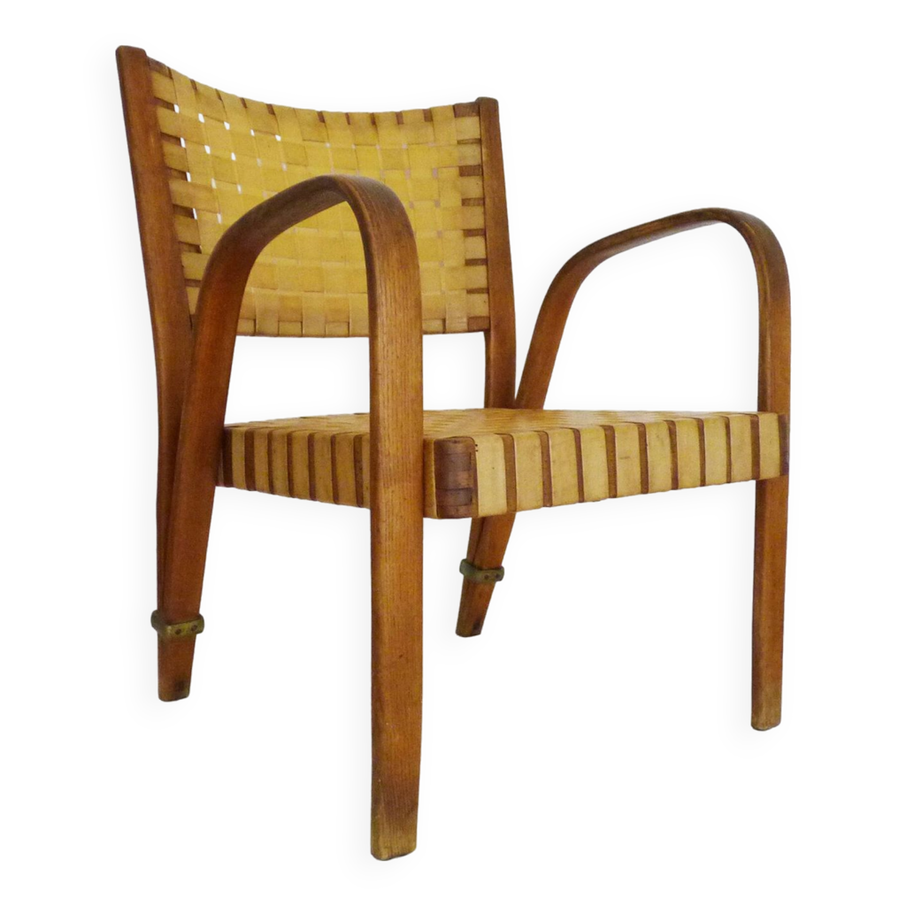 Fauteuil Bow wood design Hugues Steiner 1950 | Selency