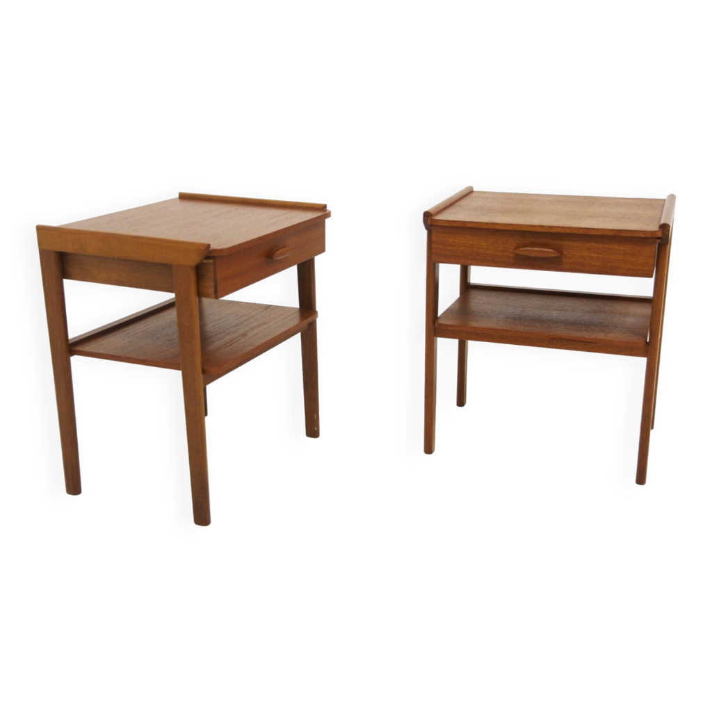 Set de 2 tables de chevets en teck, Suède, 1960 | Selency