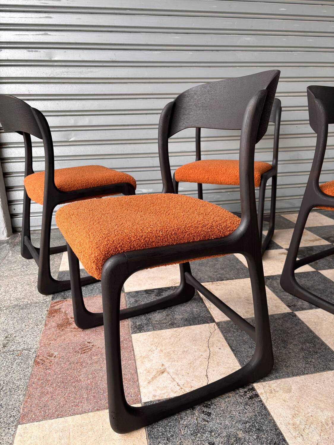 Set of 4 Baumann sled chairs | Selency