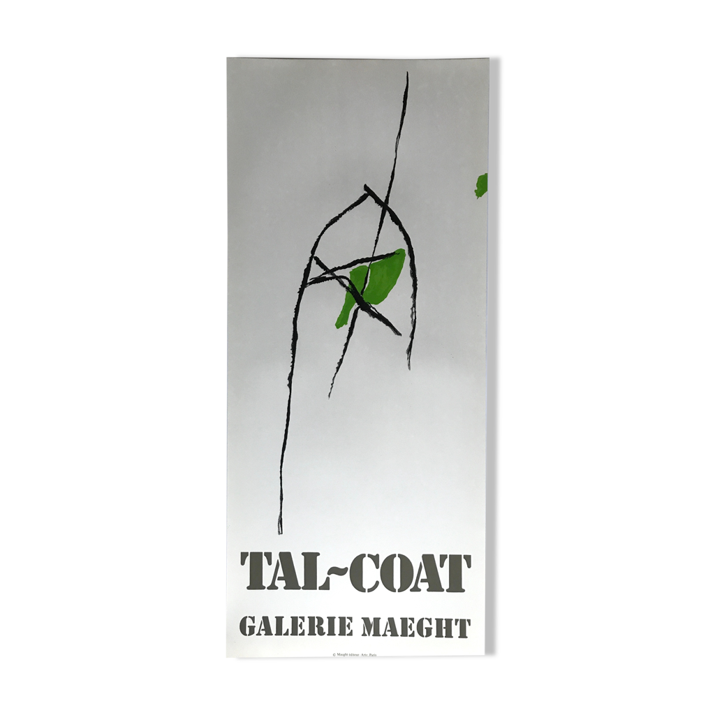Pierre tal-coat, galerie maeght, 1956. exhibition poster in lithography ...