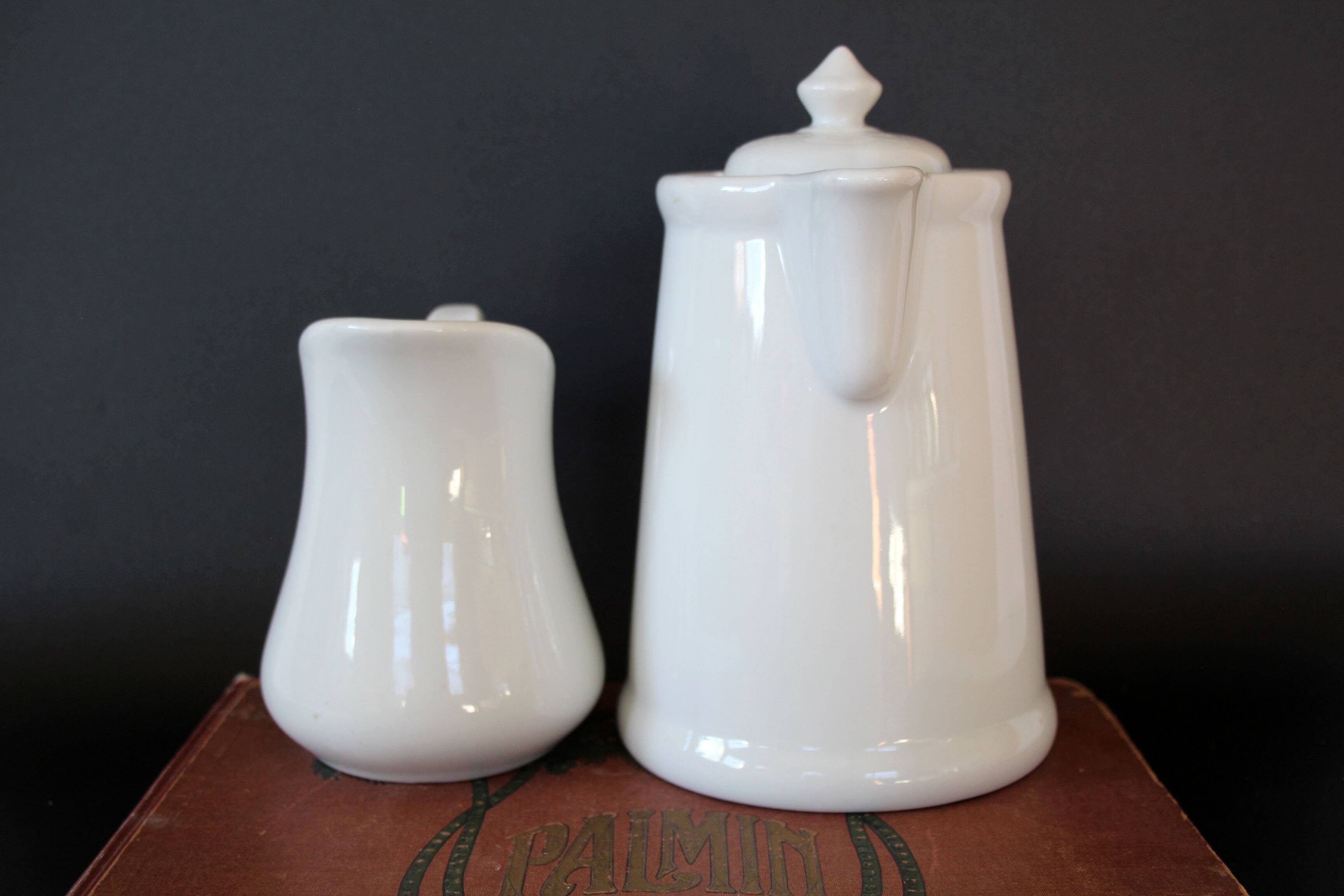 KPM German White Porcelain Coffee Pot and Pillivuyt French Porcelain ...
