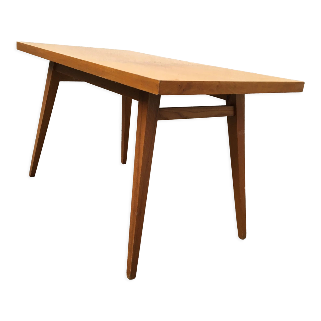 Table vintage rare wooden coffee side Conference 60s | Selency
