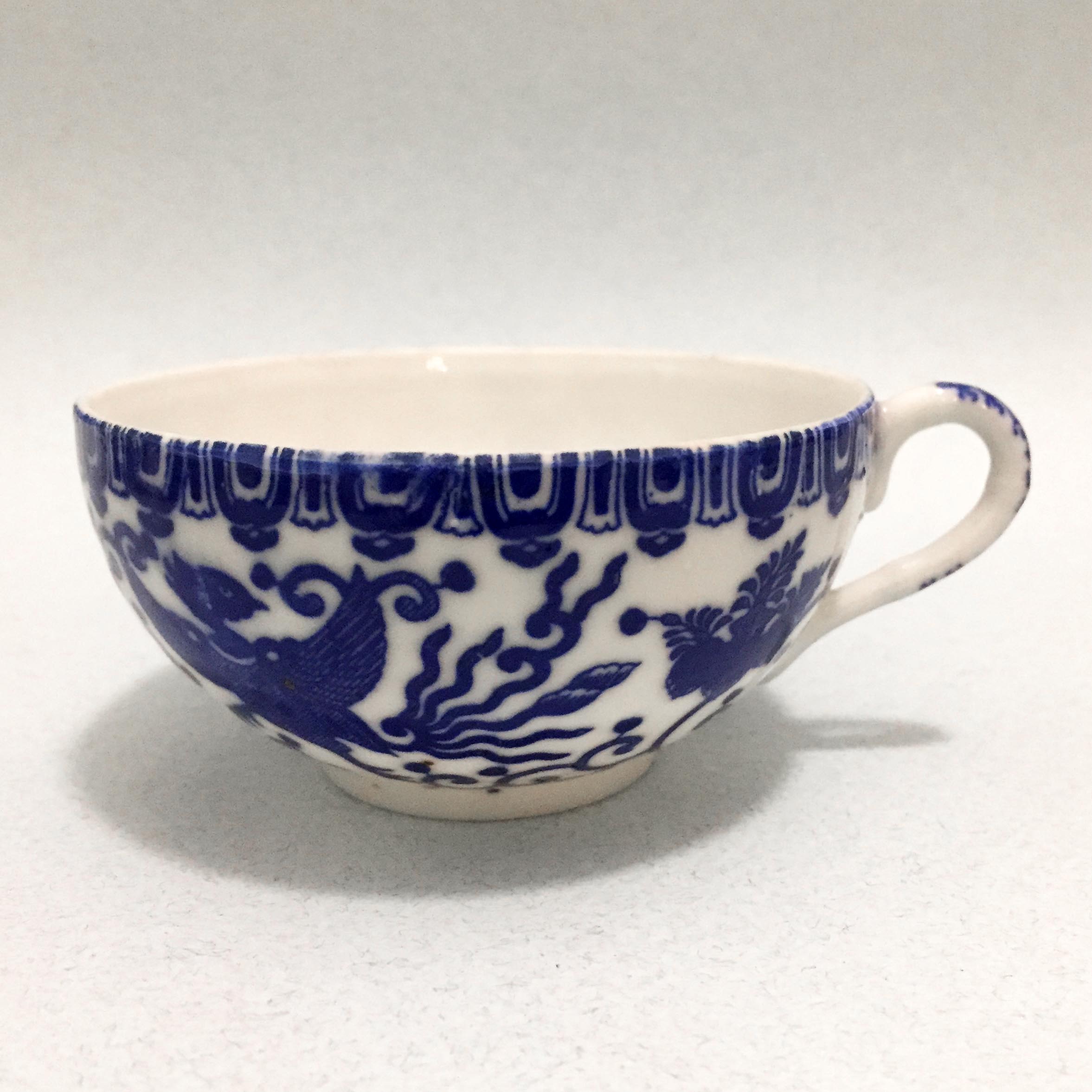 Set de 6 tasses et soucoupes “CFC Japan” bleu cobalt | Selency