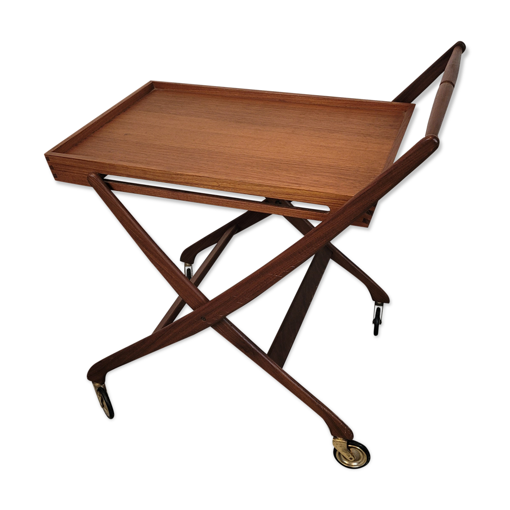 Desserte scandinave pliable en teck | Selency