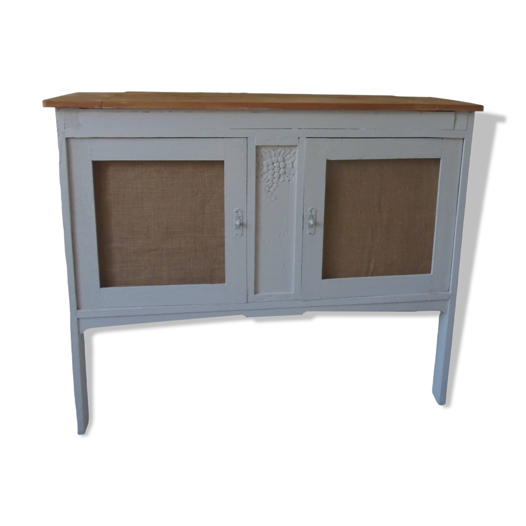 Console, buffet art déco peu profond sublimé en gris perle, 2 portes ...