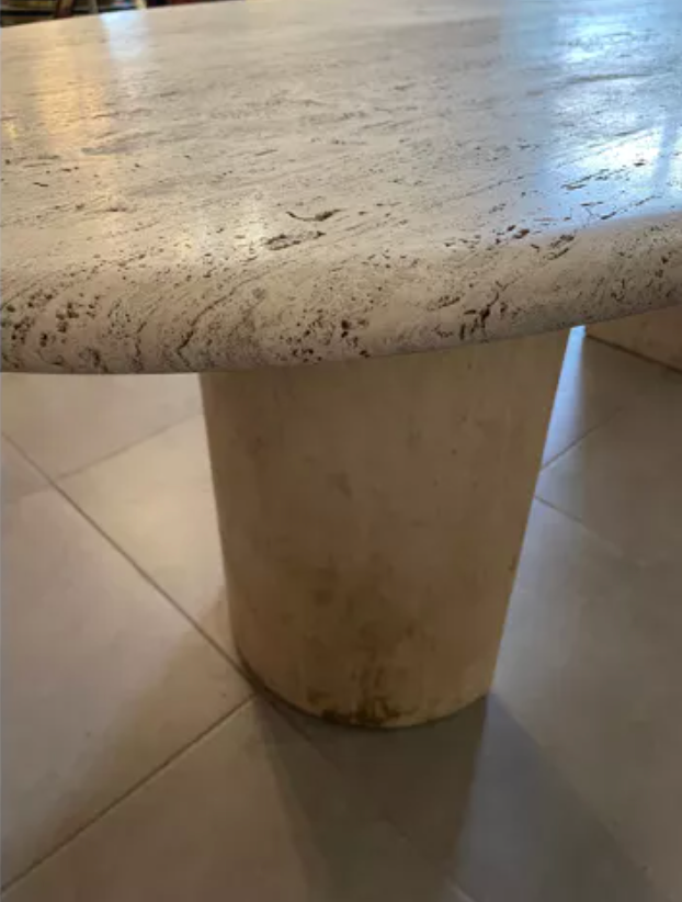 Table ovale en travertin | Selency