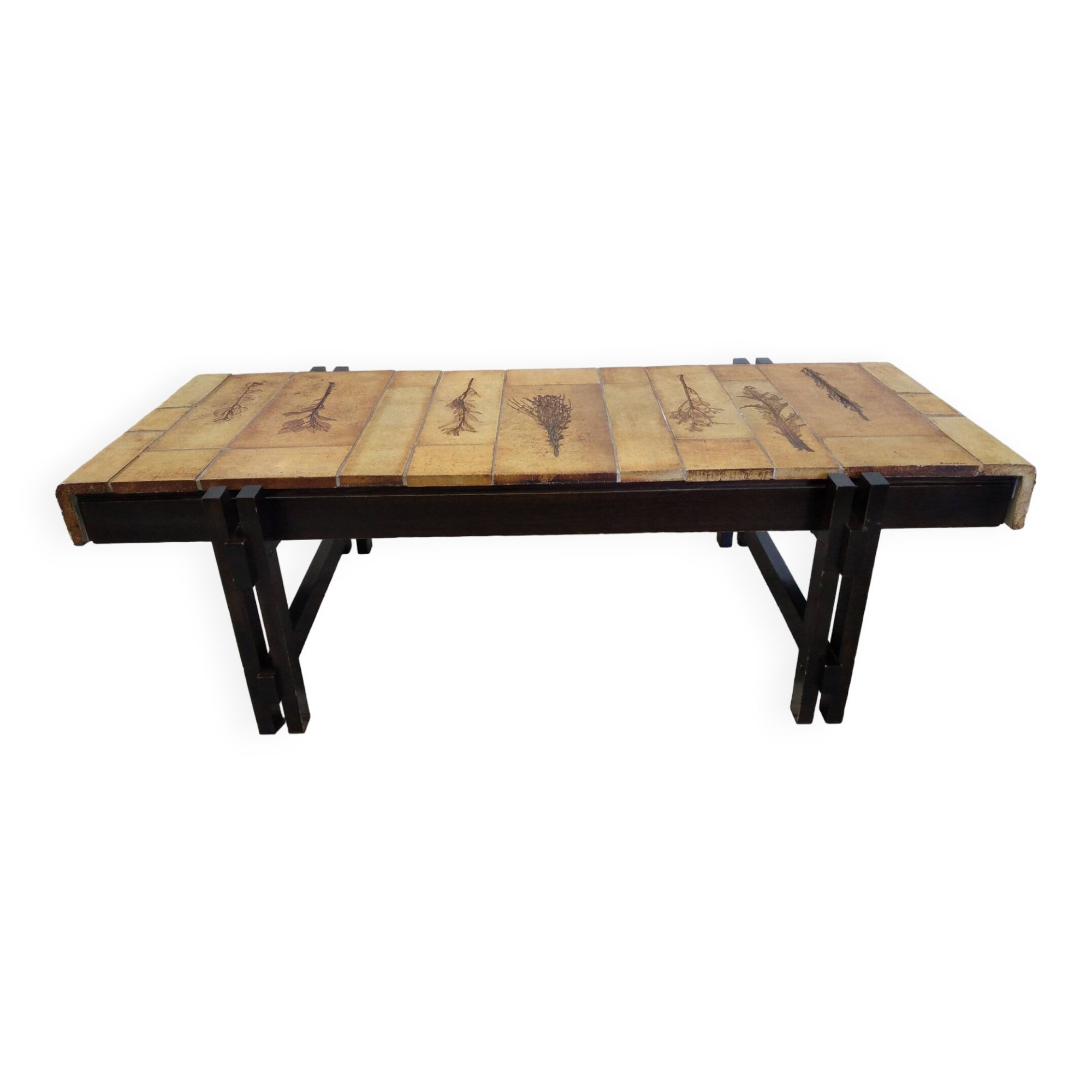 Table basse modèle herbier Roger capron | Selency