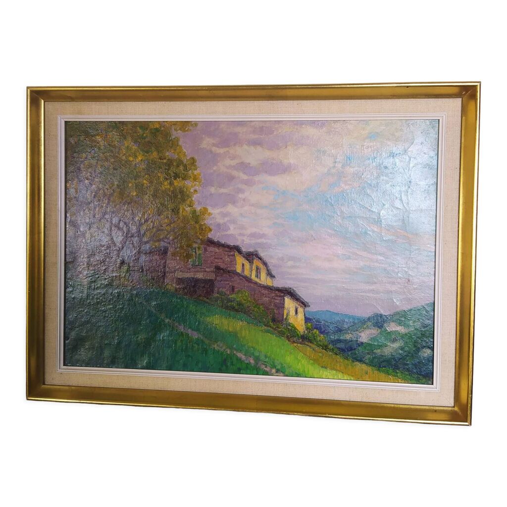 Huile sur toile signée René Beauclair peintre de Montauban Paysage du ...