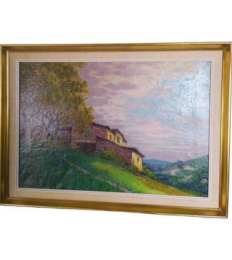 Huile sur toile signée René Beauclair peintre de Montauban Paysage du ...