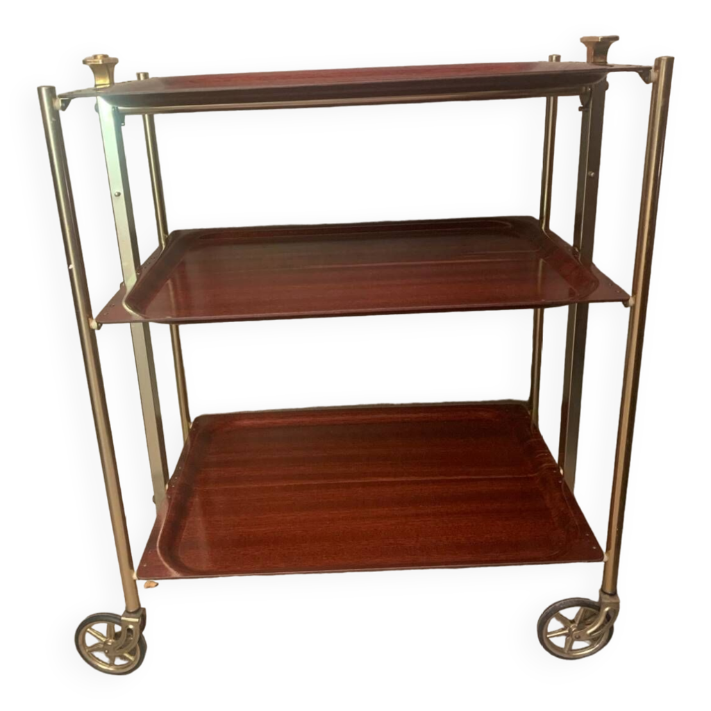 Desserte Vintage pliante à roulette Textable made in France | Selency